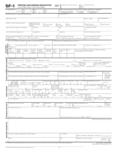 SF 1 Form – Printing and Binding Requisition to the Public Printer of ...