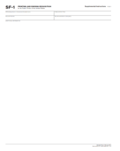 SF 1 Form – Printing and Binding Requisition to the Public Printer of ...