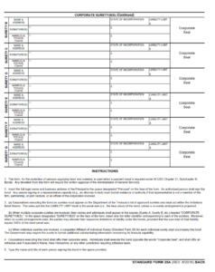 SF 25A Form – Payment Bond | SF Forms