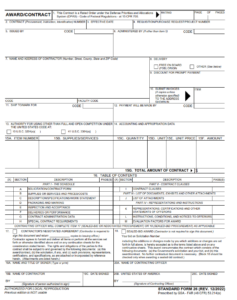 SF 26 Form – Award/Contract | SF Forms