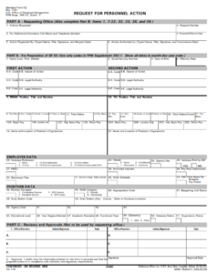 SF 52 Form – Request for Personnel Action | SF Forms