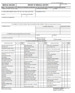 SF 93 Form – Report of Medical History | SF Forms