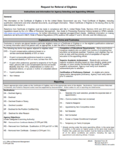 SF Form 39 – Request for Referral of Eligibles | SF Forms