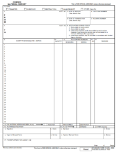 SF 153 Form – COMSEC Material Report | SF Forms