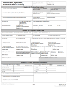 SF 182 Form – Authorization, Agreement, and Certification of Training ...