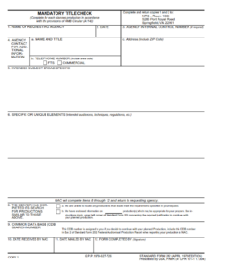 SF 282 Form – Mandatory Title Check | SF Forms