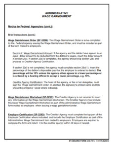 SF 329 Form – Administrative Wage Garnishment | SF Forms
