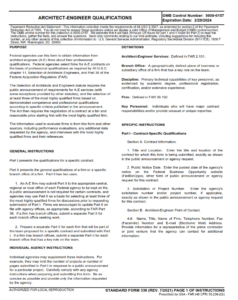 SF 330 Form – Architect-Engineer Qualifications | SF Forms