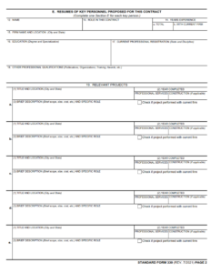 SF 330_SE Form – Extra Section E for SF330 Form | SF Forms