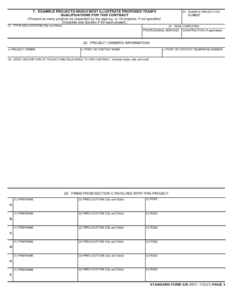 SF 330_SF Form – Extra Section F for SF330 Form | SF Forms