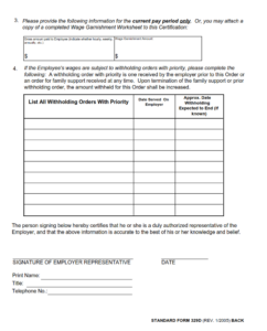 SF Form 329D – Employer Certification | SF Forms