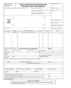 SF 1034 Form – Public Voucher for Purchases and Services Other Than ...