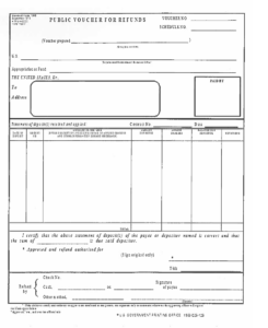 SF 1049 Form – Public Voucher for Refunds – Table Format | SF Forms