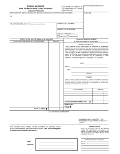 SF 1113A Form – Public Voucher for Transportation Charges – Memorandum ...