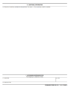 SF 330_SH Form – Extra Section H for SF330 Form | SF Forms