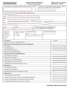 SF 425 Form – Federal Financial Report | SF Forms