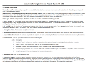 SF 428S Form – Tangible Personal Property Report – Supplemental Sheet ...