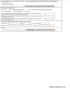 SF 429A Form – Real Property Status Report – Attachment A – General ...