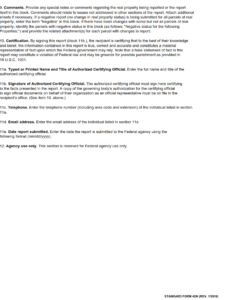 SF 429I Form – Real Property Status Report – Instructions | SF Forms