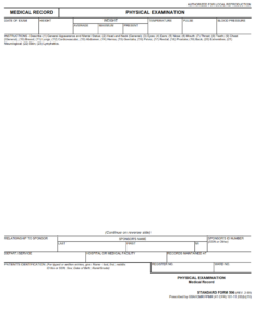 SF 506 Form – Medical Record – Physical Examination | SF Forms