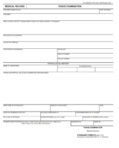 SF 515 Form – Medical Record – Tissue Examination | SF Forms