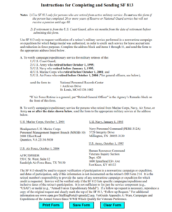 SF 813 Form – Verification of a Military Retiree’s Service in Non ...