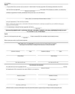 SF 1174 Form – Claim for Unpaid Compensation of Deceased Member of the ...