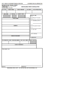 SF 1184 Form – Unavailable Check Cancellation | SF Forms